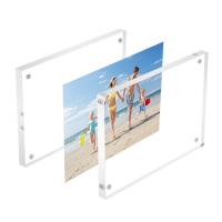 China Transparent Acrylic Photo Frame 6x8 8x10 With Double Sided Magnetic Holder for sale