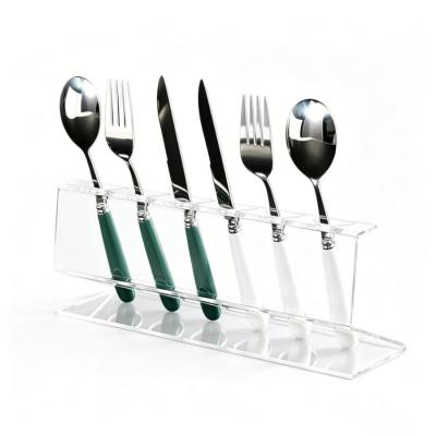 China Knife Fork Spoon Acrylic Holder Display Elegant Cutlery Display Organizer for sale
