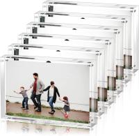China Magnetic Closure And Double Sided Clear Acrylic Photo Frame For Desktop Decoration for sale