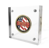 China Desktop Decoration Perspex Picture Frames Magnetic Closure And Double Sided Display for sale