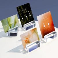 China Rectangle Square Custom Solid Lucite Blocks For Hold Display Menu Card And Poster for sale