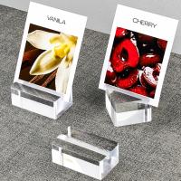 China Rectangle Square Custom Solid Lucite Blocks For Hold Display Menu Card And Poster for sale