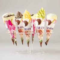 China Transparent 16 Hole Acrylic Display Holder With 3mm Thickened For Waffle Cone And Snack Display for sale