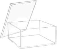 China Dust Proof Acrylic Display Box Customized Thickness For Collectibles And Toys 5 Sided Clear Acrylic Box for sale