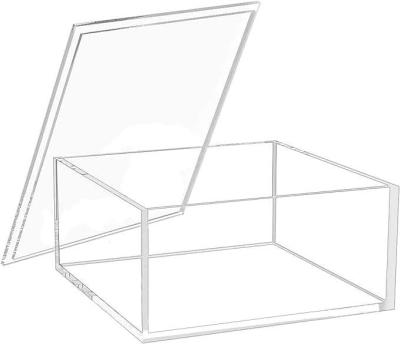 China Dust Proof Acrylic Display Box Customized Thickness For Collectibles And Toys 5 Sided Clear Acrylic Box for sale
