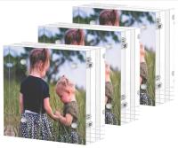 China Custom Size Clear Magnetic Acrylic Frames 4x4 Inches  For Table Top Display for sale