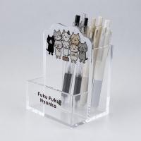 China Clear Desktop Acrylic Pen Holder Display Stand For Office Retail Store Countertop for sale