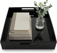 China Spill Proof Acrylic Display Tray With Built In Handles  10W X 15L X 2H Inches for sale