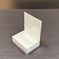 China White Acrylic Lipstick Display Stand With A6 Promotional Poster Holder for sale