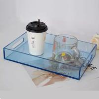 China Custom Size Spill Proof UV Resistant Acrylic Display Tray Clear  OEM And ODM for sale