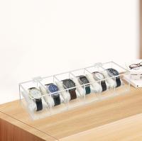China Multi Functional Acrylic Display Case 6 Grids With Premium Durability For Watch Shop Showcase for sale