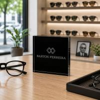 China Custom Acrylic Logo Block With Silk Printing Personalized Brand Display Sign for sale