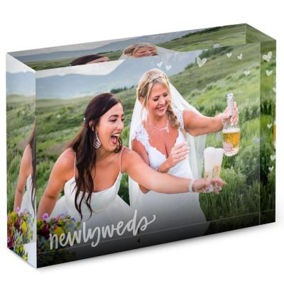 China Classic Custom Acrylic Photo Block With 15mm-30mm Thickness 5