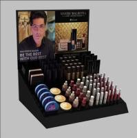 China Custom Size Three Tier Acrylic Cosmetic Display Stand Holder with OEM/ODM Options for sale