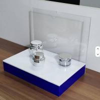 China Custom Size Three Tier Acrylic Cosmetic Display Stand Holder with OEM/ODM Options for sale