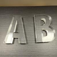 China Transparent Clear Acrylic Display 3D Perspex Letters Block Brand Logo Sign for sale