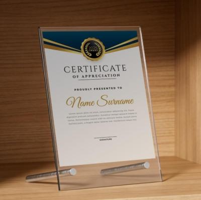 China Free Stand Acrylic Photo Frame For Professional Display Perspex Picture Frames for sale