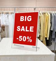 China 3mm 10mm 15mm 20mm Acrylic Sign Display And Menu Stand With OEM ODM Services for sale