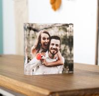 China Engraving Custom Acrylic Block UV Photo Print Square Unique Personalized Gift for sale