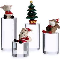 China 4 x 4 x 1 inches Clear Solid Acrylic Block Display  Stand Modern Stylish for sale