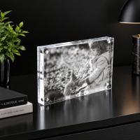 China 4x6 Inch Double Sided Acrylic Frame Clear Tabletop Picture Display Frame for sale