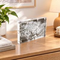 China 4x6 Inch Double Sided Acrylic Frame Clear Tabletop Picture Display Frame for sale