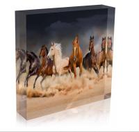 China Personalized UV Photo Print Acrylic Square Display Block Unique Customized Picture for sale