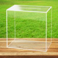 China Clear Large Plexiglass Display Case For Wedding Card Modern Stylish For Wedding Reception Graduation Party for sale