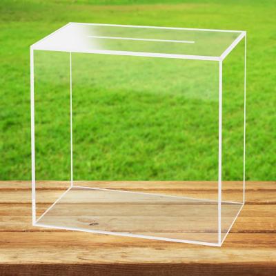 China Clear Large Plexiglass Display Case For Wedding Card Modern Stylish For Wedding Reception Graduation Party for sale