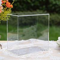 China Clear Large Plexiglass Display Case For Wedding Card Modern Stylish For Wedding Reception Graduation Party for sale