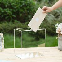 China Clear Large Plexiglass Display Case For Wedding Card Modern Stylish For Wedding Reception Graduation Party for sale