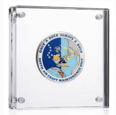 China Acrylic Clear Picture Frames With Magnetic Closure And Dust Proof  For Coins And Badges for sale
