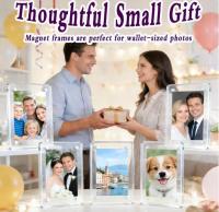 China Clear Custom Size Acrylic Frame 4x4 Inches With Magnetic Closure For Versatile Display for sale