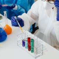 China Custom Size Clear Acrylic Display Rack Three Tier Design For Test Tube And Retail Products for sale