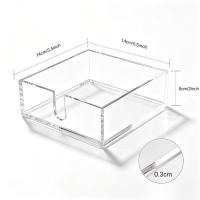 China Restaurant Cafe Kitchen Clear Acrylic Napkin Tray Holder Open Top For Tabletop for sale