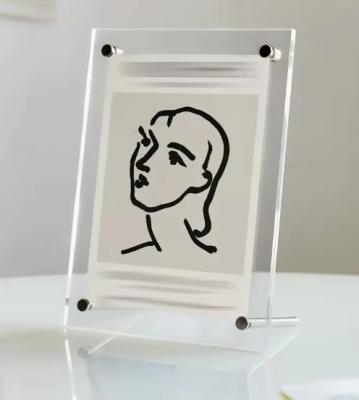 China Custom Size Acrylic Photo Frame High Transparency With Magnetic Closure Perspex Frameless Picture Frames for sale