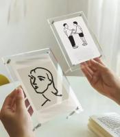 China Custom Size Acrylic Photo Frame High Transparency With Magnetic Closure Perspex Frameless Picture Frames for sale