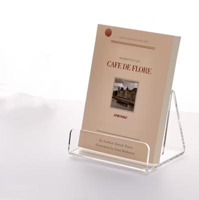 China Desk Top Acrylic Display For Brochure Book And Poster Acrylic Display Stand for sale