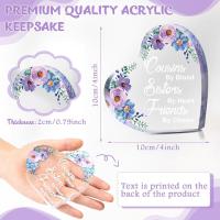 China UV Transparent Heart Shaped Solid Clear Acrylic Block With Customizable Sizes For Desktop Decoration for sale