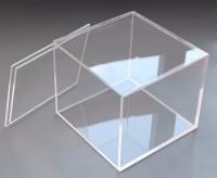 China Crystal Clear Elegance Acrylic Jewelry Display Case With Lid  Storage Showcase Box for sale