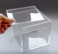 China Crystal Clear Elegance Acrylic Jewelry Display Case With Lid  Storage Showcase Box for sale