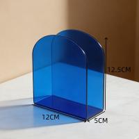 China Blue U Shape Acrylic Napkin Holder Tabletop For Tissue Paper for sale