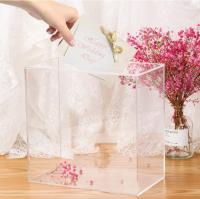 China Wedding Card Acrylic Display Box With Lid Custom Plexiglass Display Box for sale