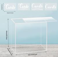 China Wedding Card Acrylic Display Box With Lid Custom Plexiglass Display Box for sale
