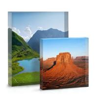 China High Transparency Scratch Resistant Custom Acrylic Block For Modern Photo Display for sale
