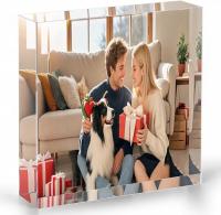 China Photo Gifts Solid Acrylic Cubes For Display Silk Screen Printing for sale