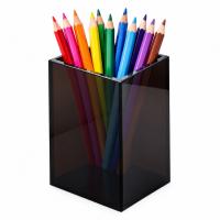 China Colorful Fluorescent Acrylic Pencil Holder 5MM Acrylic Makeup Brush Holder for sale