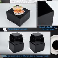 China Five Sided Plexiglass Cube Display Case Hollow Bottoms Nesting For Jewelry Collectibles for sale