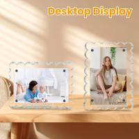 China Acrylic Double Sided Photo Frame High Transparency Perspex Magnetic Frames for sale