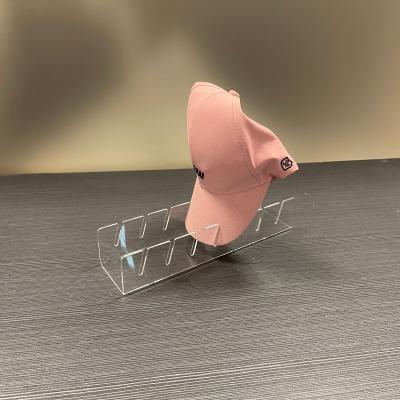 China U Shape Acrylic Hat Display Rack With 3MM Thickness Customizable Size For Home And Retail Shop for sale